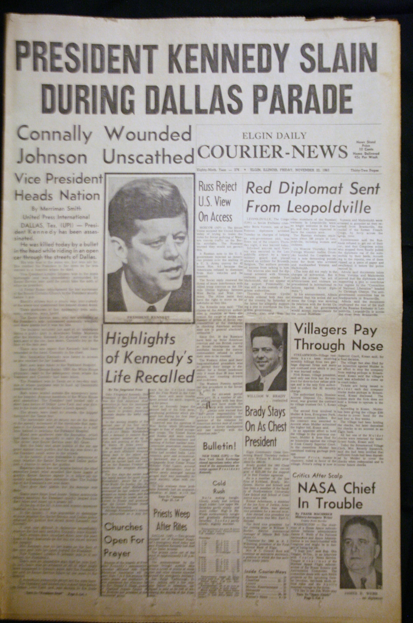 newspaper from 1963