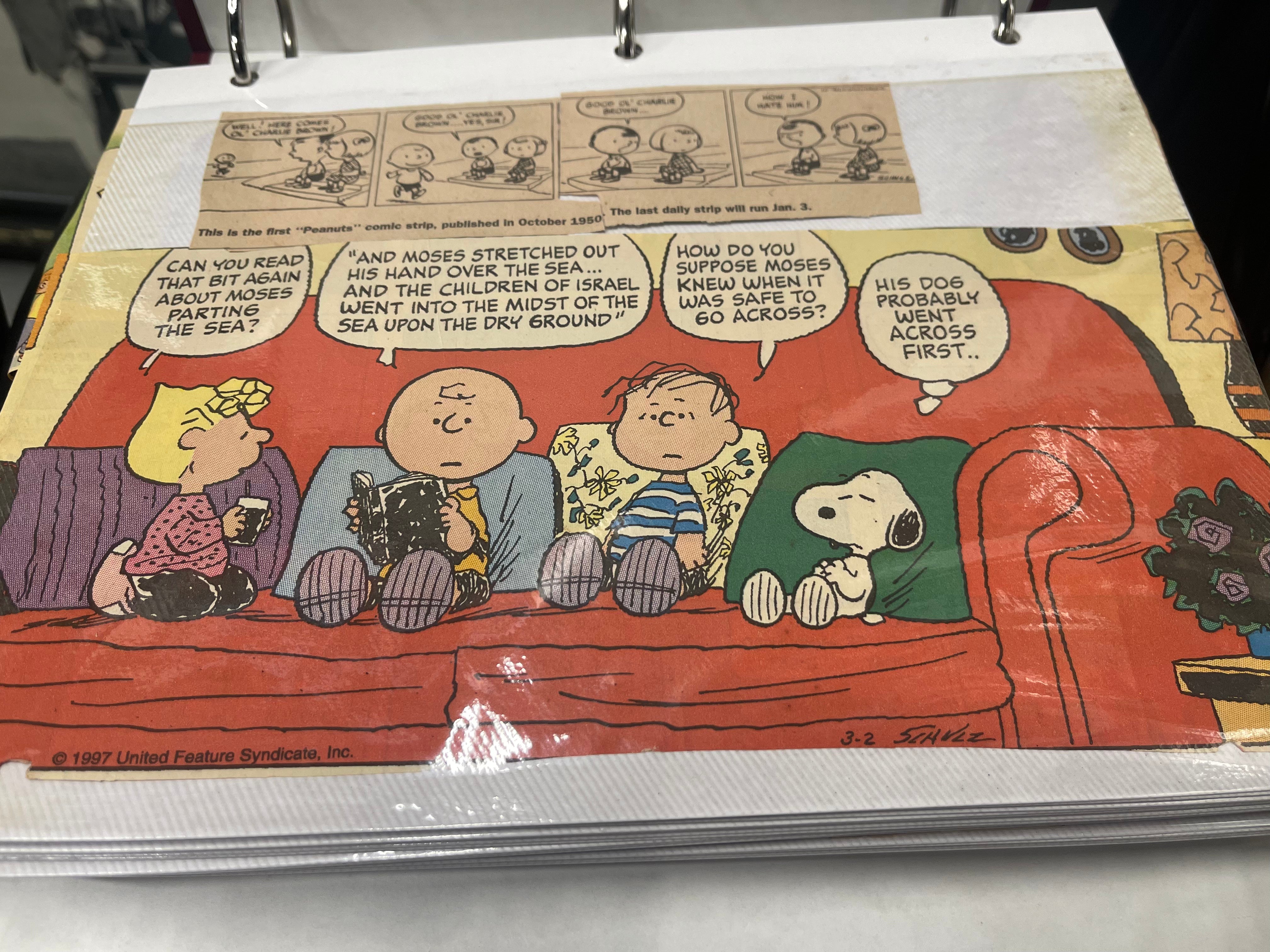 Vintage Homemade Peanuts Scrapbook Schulz-comic Charlie Brown Snoopy 5 ...