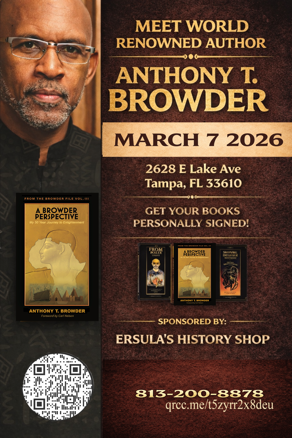 Author's Viewpoint - Anthony T. Browder March 7, 2026 2 -4pm – Ersula's ...